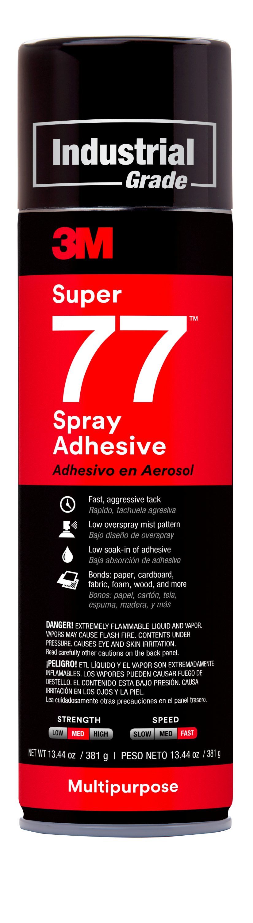 Buy in Bulk: 3M™ Super 77™ Multipurpose Spray Adhesive, Net Wt 13.44 oz ...