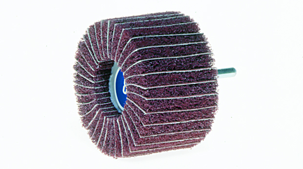 3" x 1" Shank Mounted Interleaf Flap Wheel, A180, Fine, 1/4" Shank ...